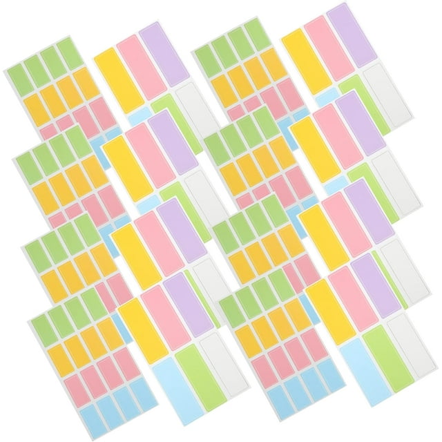 40 Sheets Self-Adhesive Label Sticker Name Tag Stickers Colored Tabs ...