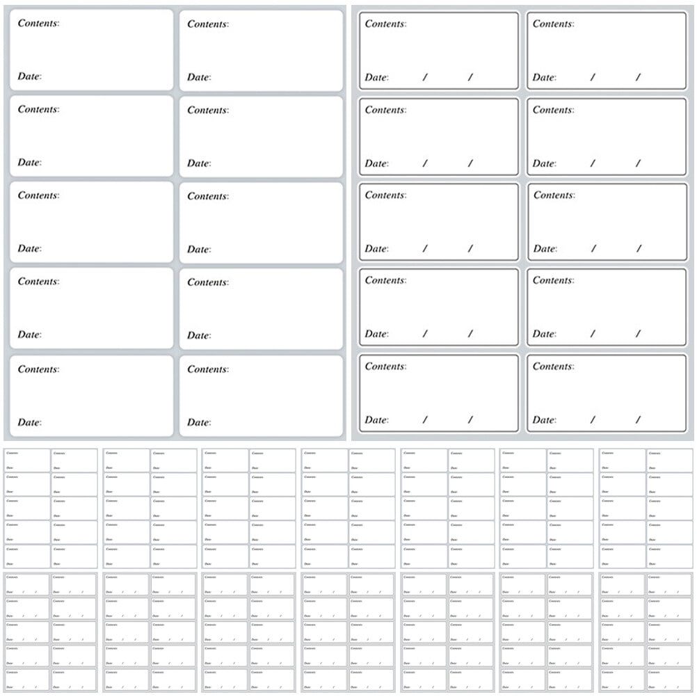 40 Sheets of Blank Food Labels Portable Bottle Labels Household Box ...