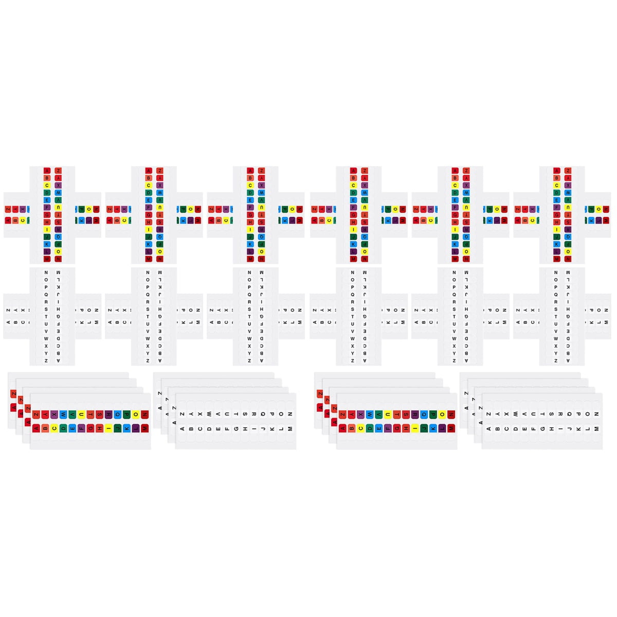 40 Sheets of Colored Alphabet Tabs Small Sticky Tabs Notepad Page ...