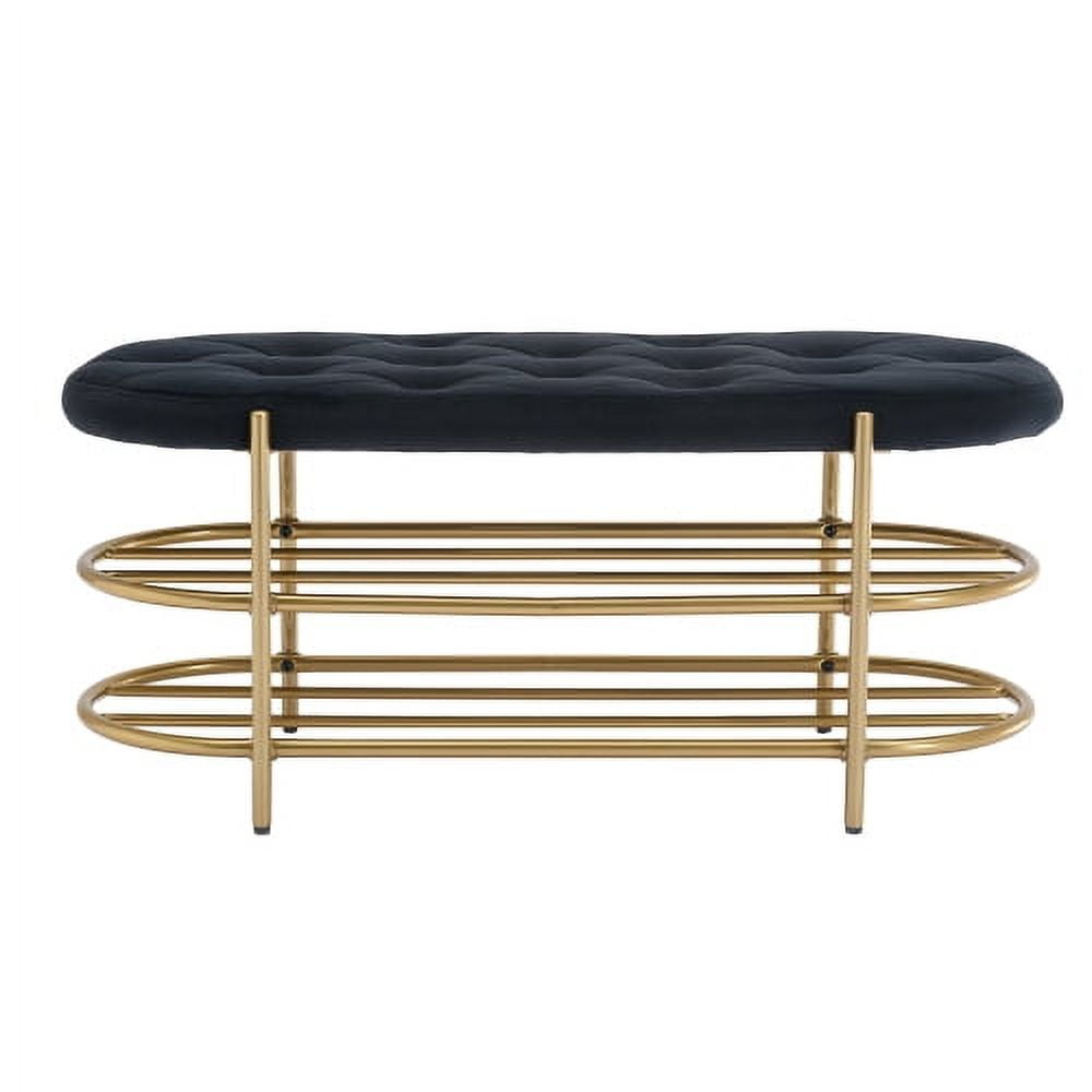 40" Shoe Rack Bench, 3-Tier Storage Bench with Padded Seat, Shoe ...