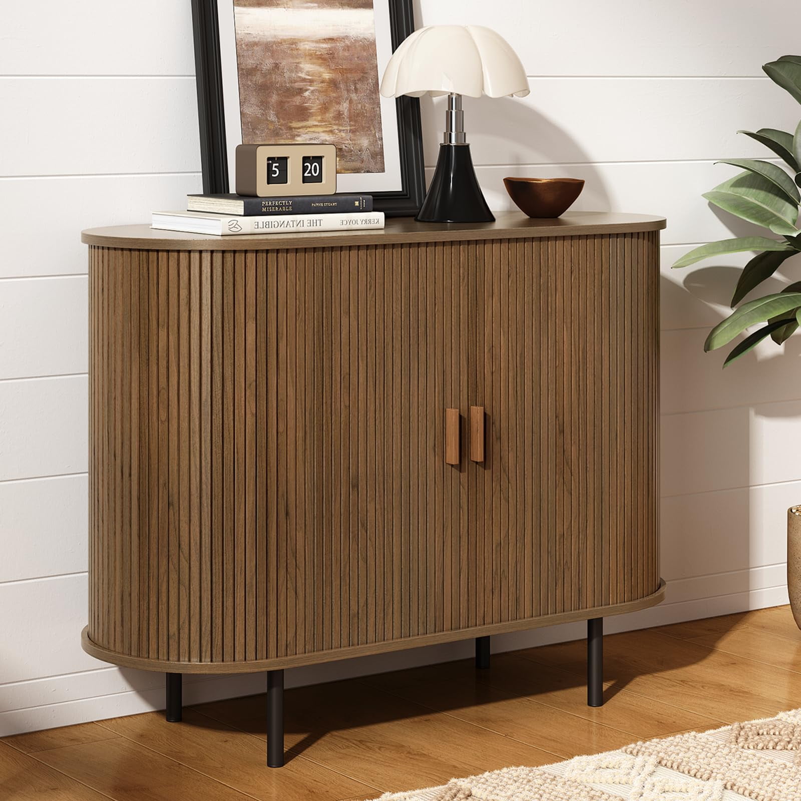 40" Sideboard Buffet Cabinet Storage Cabinet with Sliding Door ...