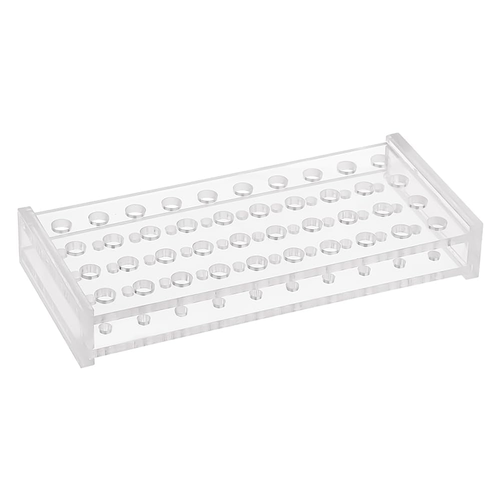 40 Sockets Acrylic Clear Test Tube Rack Transparent Acrylic Test Holder ...
