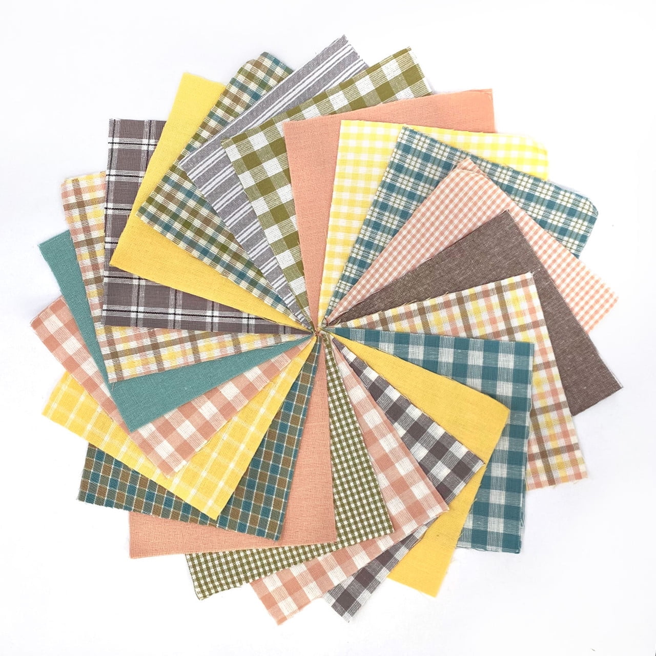 40+ Soft Gingham Plaid Homespun 6-inch Pre-Cut Quilt Squares Charm Pack ...