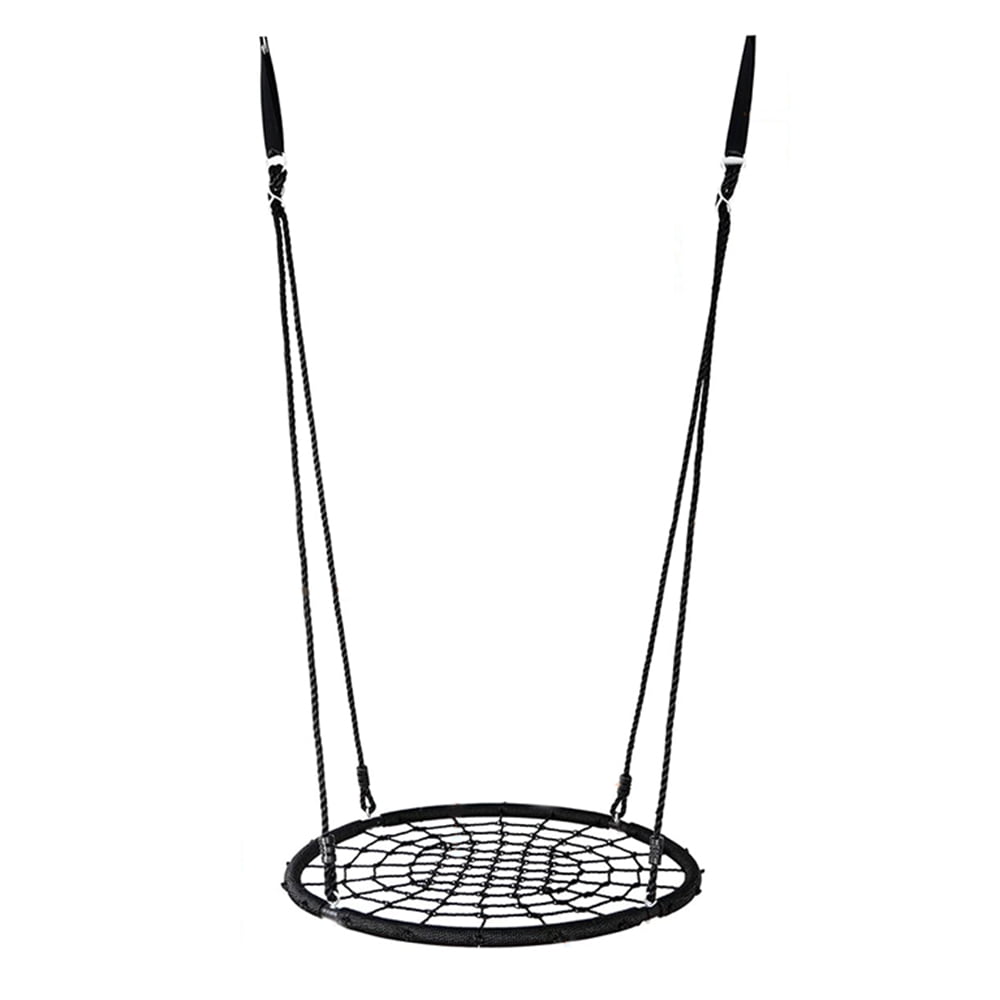 40'' Spider Web Tree Swing, Round Net Swing Platform Rope Swing Set with Swivel, Extra Large ...