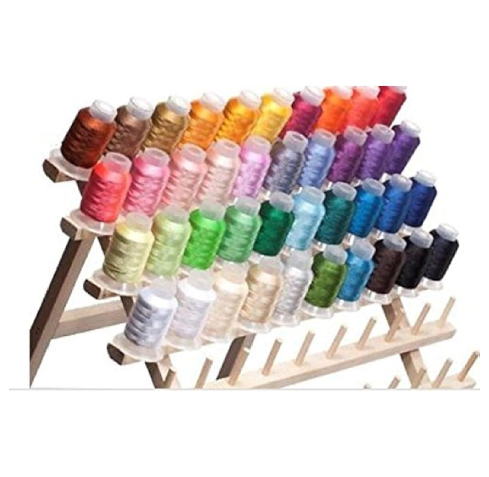 40 Spools Polyester Embroidery Thread Set - Machine Embroidery Thread ...
