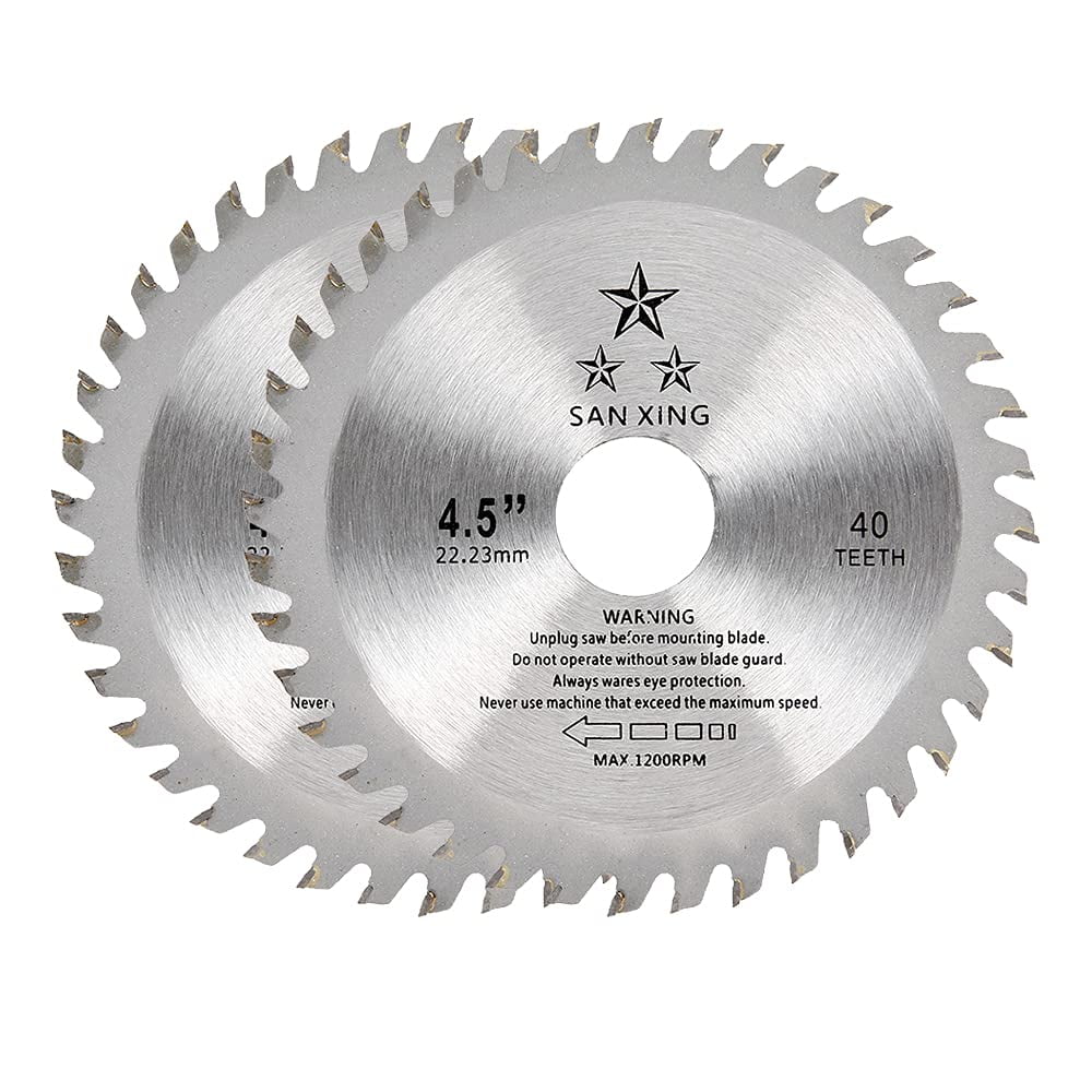 40-Tooth Carbide-Tipped Circular Saw Blades, 115x22.2mm, for Wood ...