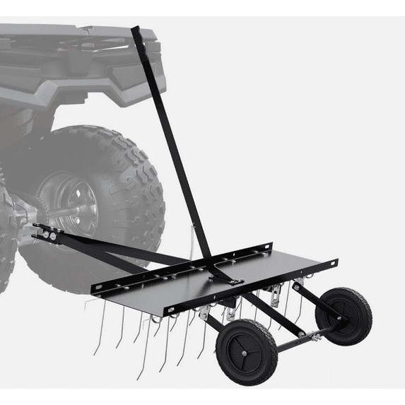 40" Tow-Behind Lawn Dethatcher with 20 Steel Tines for ATV or Riding ...