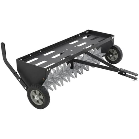40" Tow Behind Spike Aerator with Galvanized Steel Tines and Extra-Wide ...
