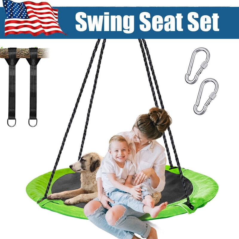 40" Tree Swing Spinner Kids Seat Saucer Round Ring Large Tire Nest ...