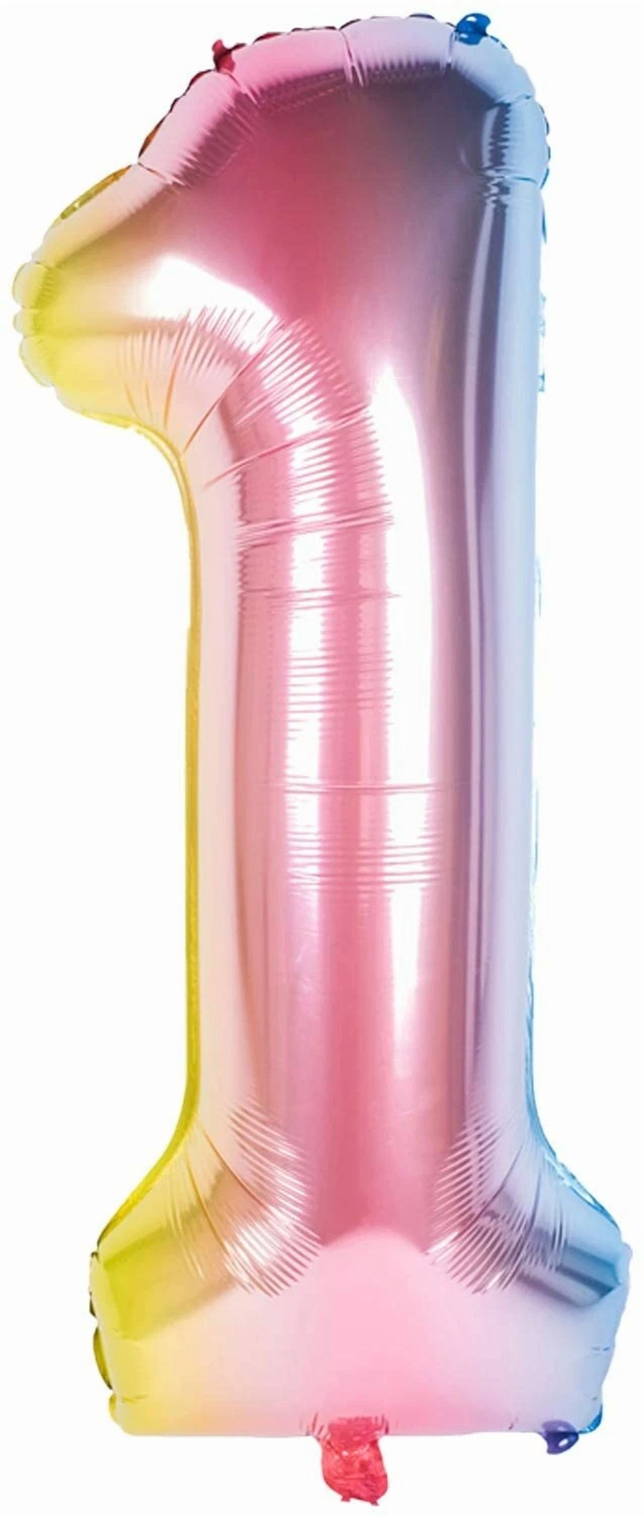 40" Unicorn Pink Gradient Wild One Baby Birthday 1 Month Number Float ...