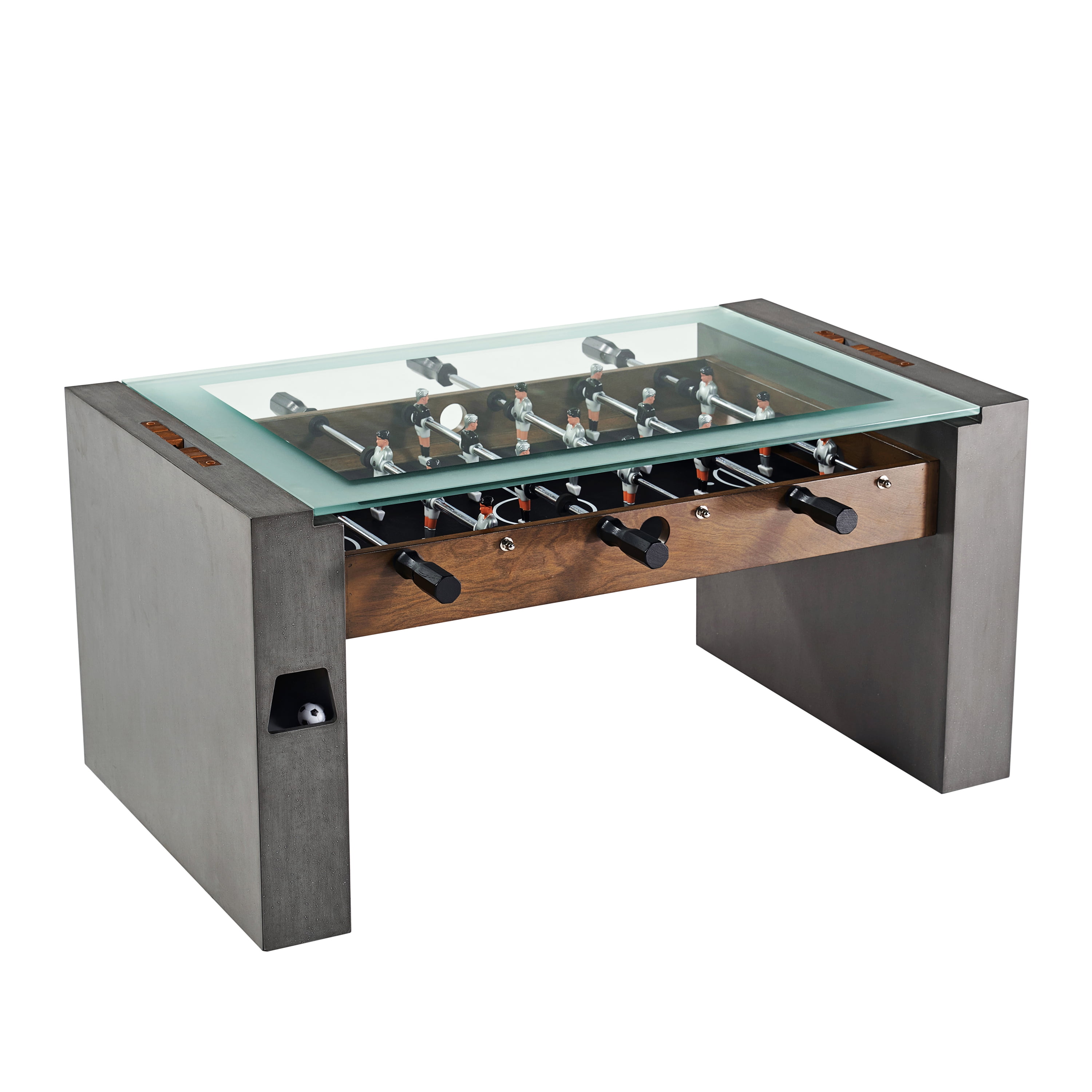 40" Urban Foosball Coffee Table with Tempered Glass, Soccer ...