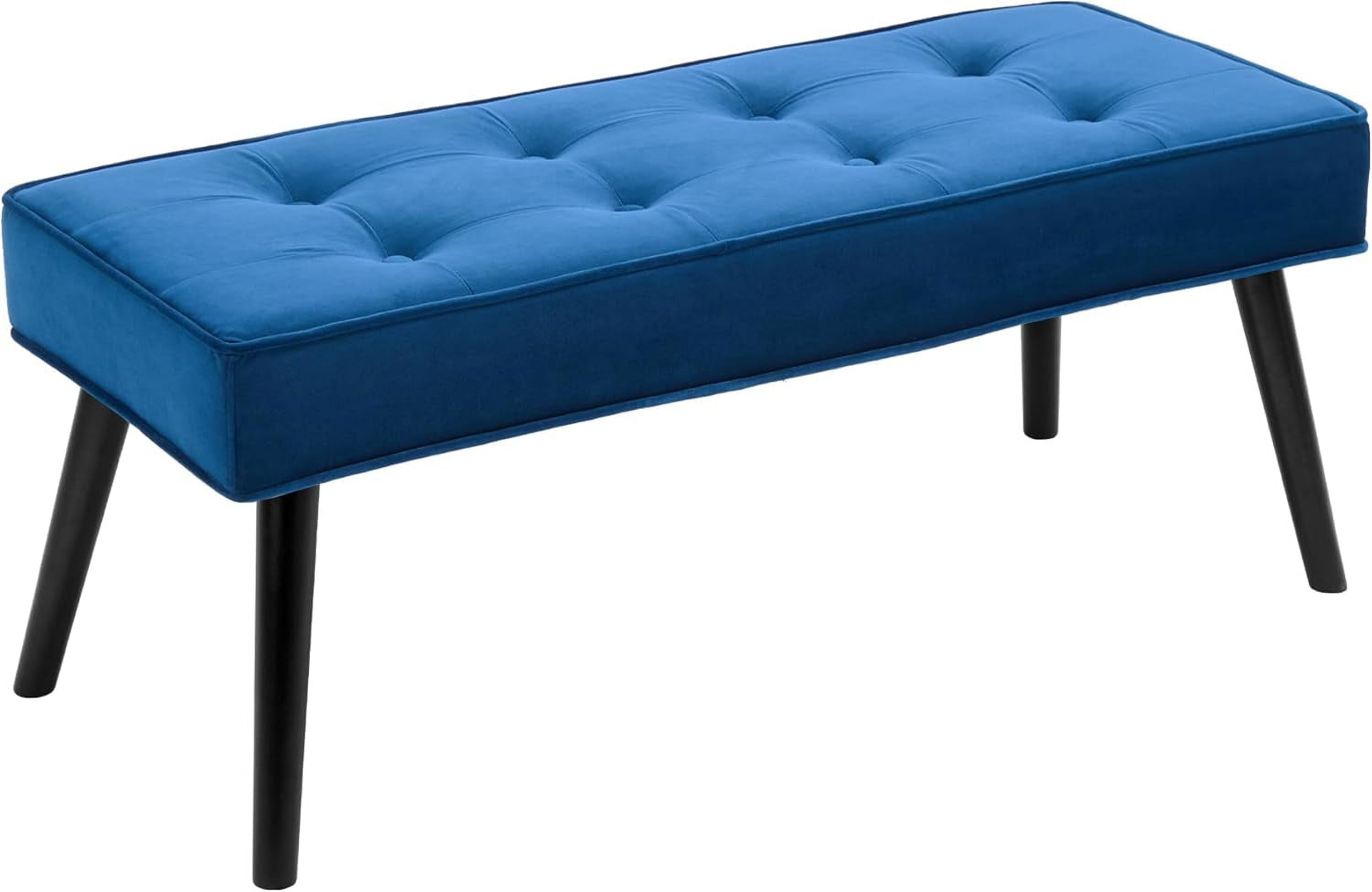 40'' Velvet Tufted Ottoman Bench, Modern Upholstered End of Bed Bench ...