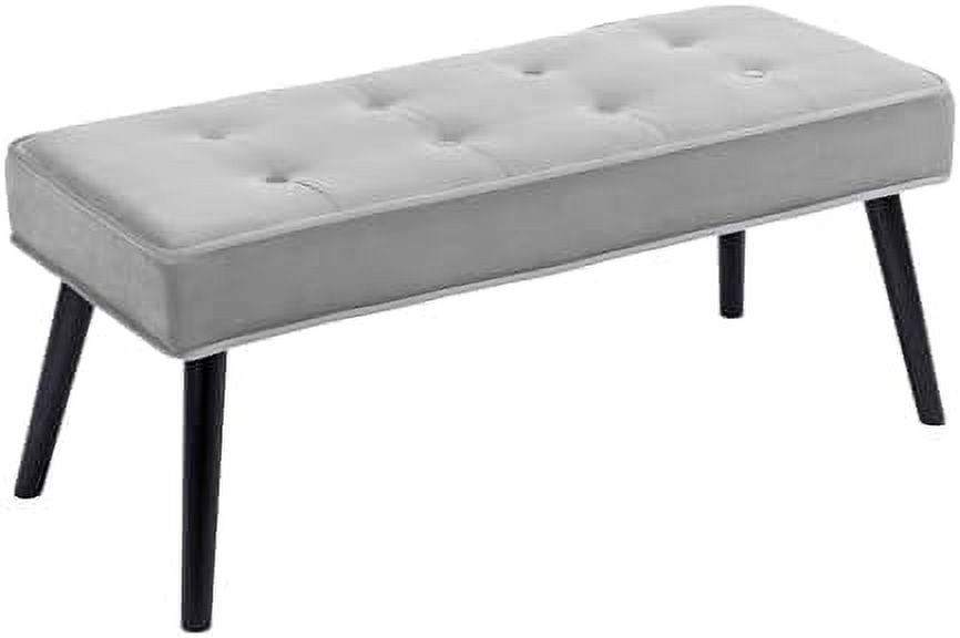 40'' Velvet Tufted Ottoman Bench, Modern Upholstered End of Bed Bench ...