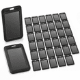 40 Vertical Hard Plastic ID Badge Holders Slide Open Card Case ...