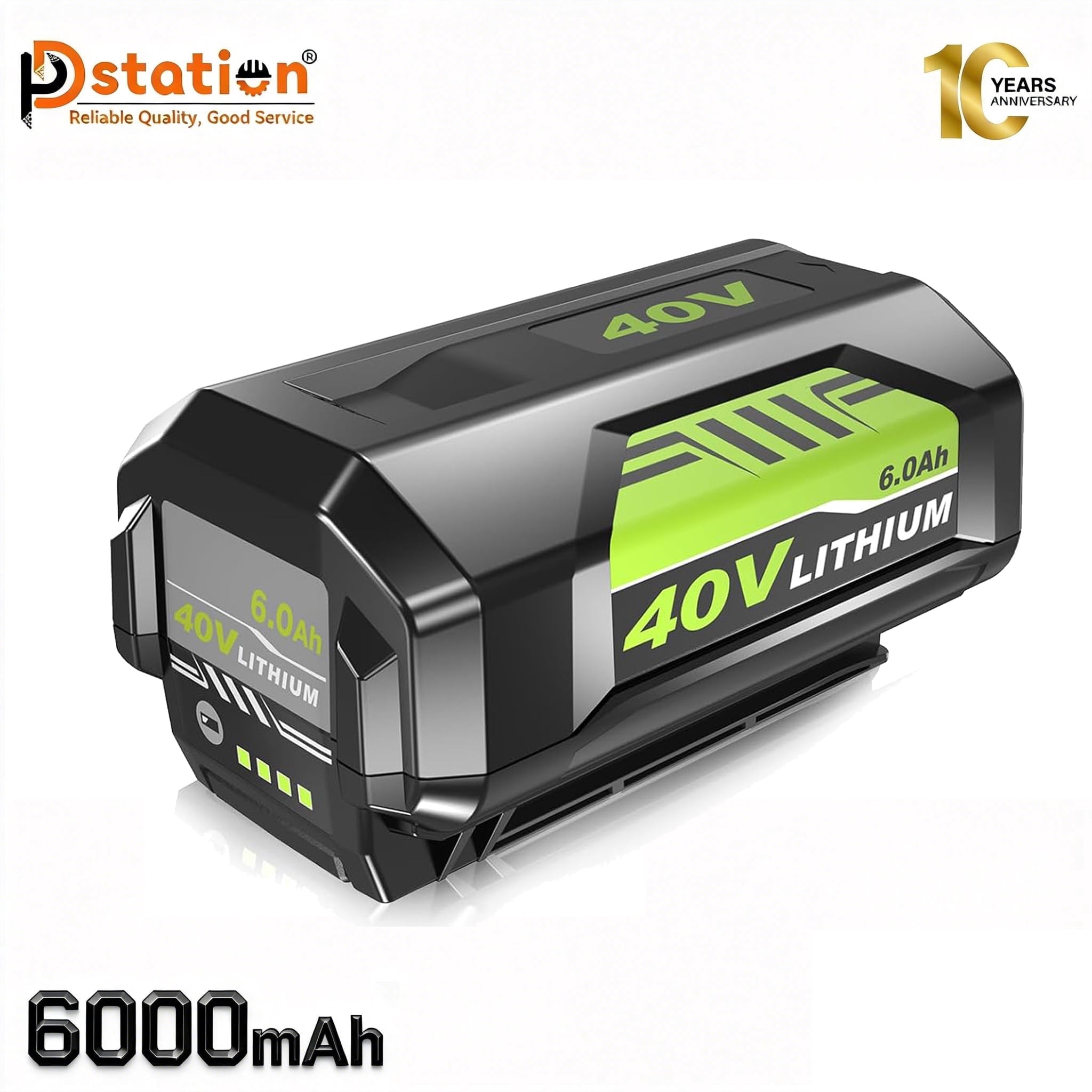 40 Volt 6.0Ah OP40601 Replacement for Ryobi 40V Lithium-ion Battery ...