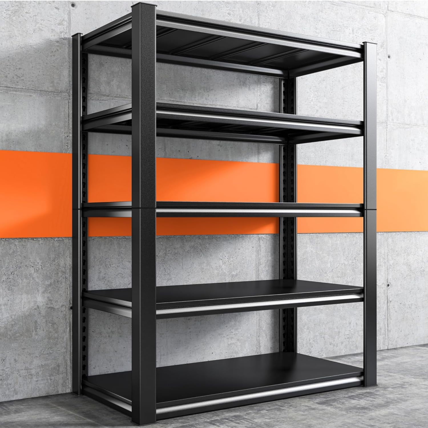 40"W Garage Shelving Heavy Duty Storage Shelves Load 2020Lbs Adjustable ...