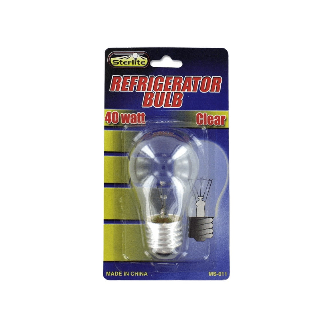 40 W Refrigerator Bulb, Long Lasting, Clear Light, Transparent Glass ...