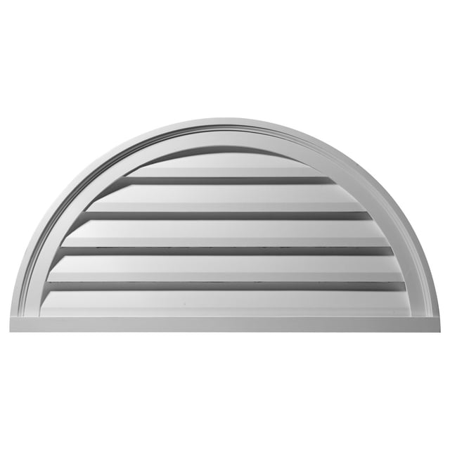 40"W x 20"H x 1 1/4"P, Half Round Gable Vent Louver, Functional ...