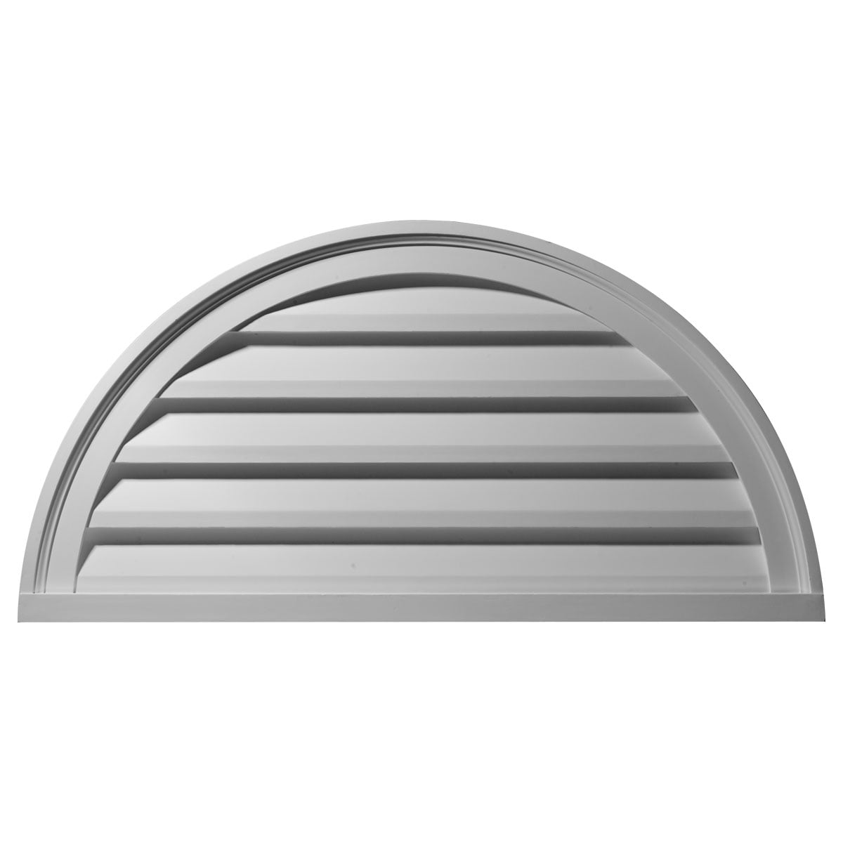 40"W x 20"H x 1 1/8"P, Half Round Gable Vent Louver, Non-Functional ...
