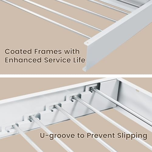 40" Wall Mounted Clothes Drying Rack, Expandable Laundry Drying Rack ...