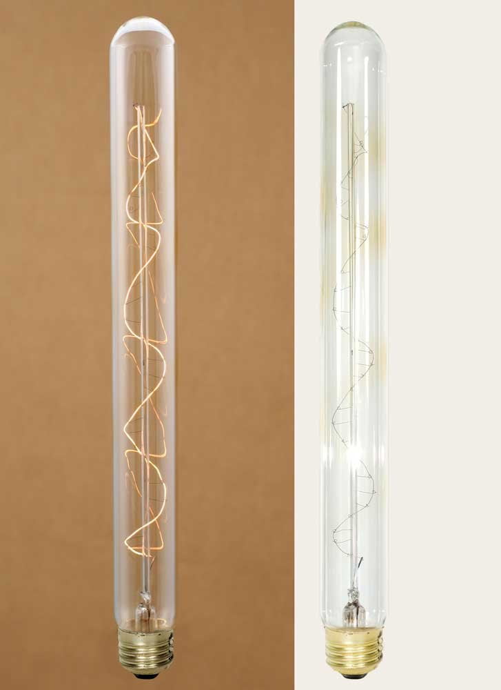 40 Watt 10¬Ω‚Äù Vintage Style Stick Bulb with Spiral Filament - Walmart.com