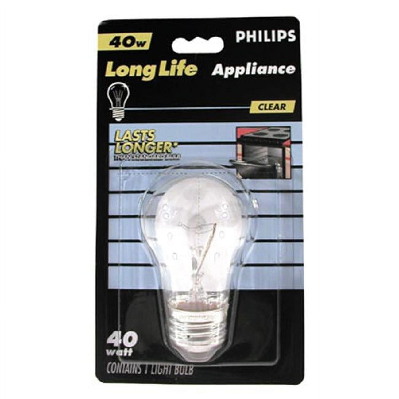 Philips 40W 120V A15 Clear E26 Incandescent Light Bulb for Appliance ...