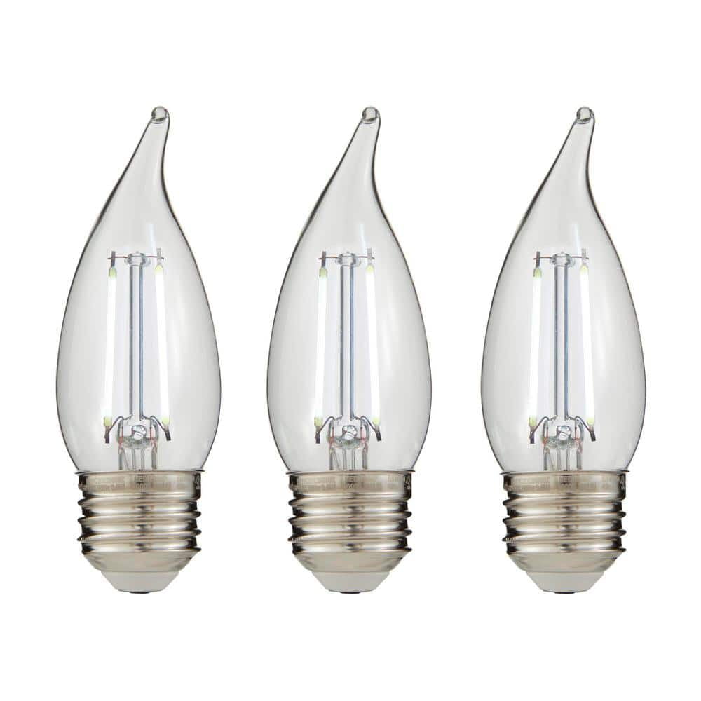 40-Watt Equivalent BA11 Dimmable Edison LED Light Bulb Daylight (3-Pack ...