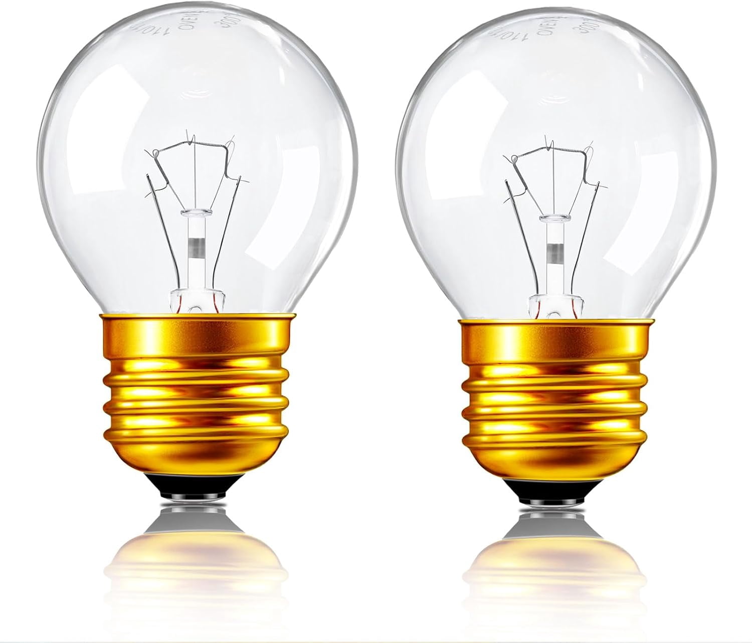 40 Watt Oven Light Bulb G45 E26 120V 500°F Heat Resistant Appliance ...