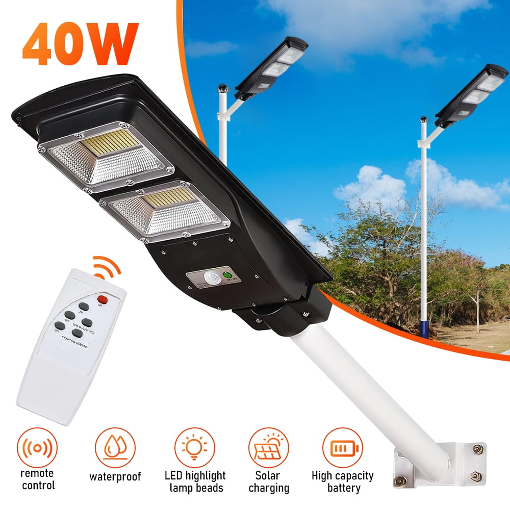 40 Watts Solar Lights Outdoor,6000LM Motion Sensor Flood Security Light ...