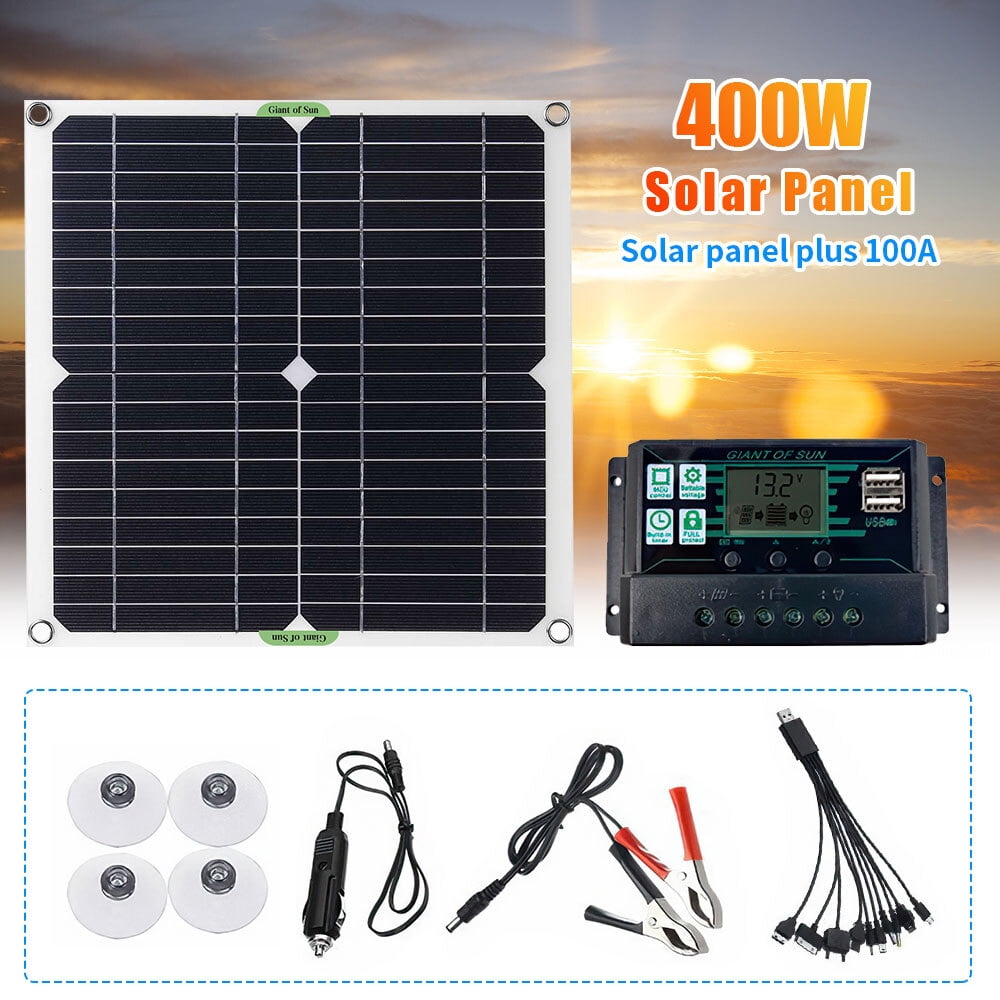 40 Watts Solar Panel Kit, Welan 100A 12V Battery Charger with ...