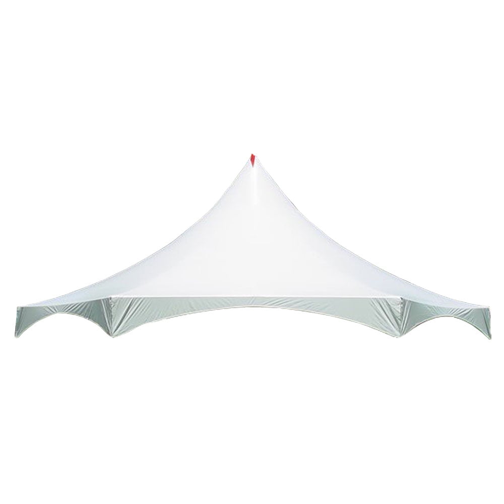 40' White Hexagon High Peak Tent Top Only, Waterproof, UV, Tear & Flame ...