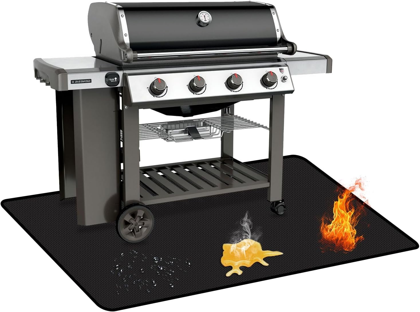 40 X 60 Inch Under Grill Mats for Outdoor Grill, Oil and Waterproof ...