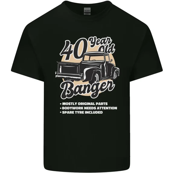40 Year Old Banger Birthday Vintage High Mileage Classic Car Unisex T ...