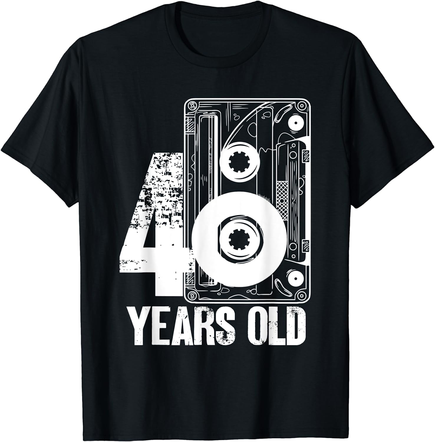 40 Years Old - 40th Birthday T-Shirt Black X-Large - Walmart.com