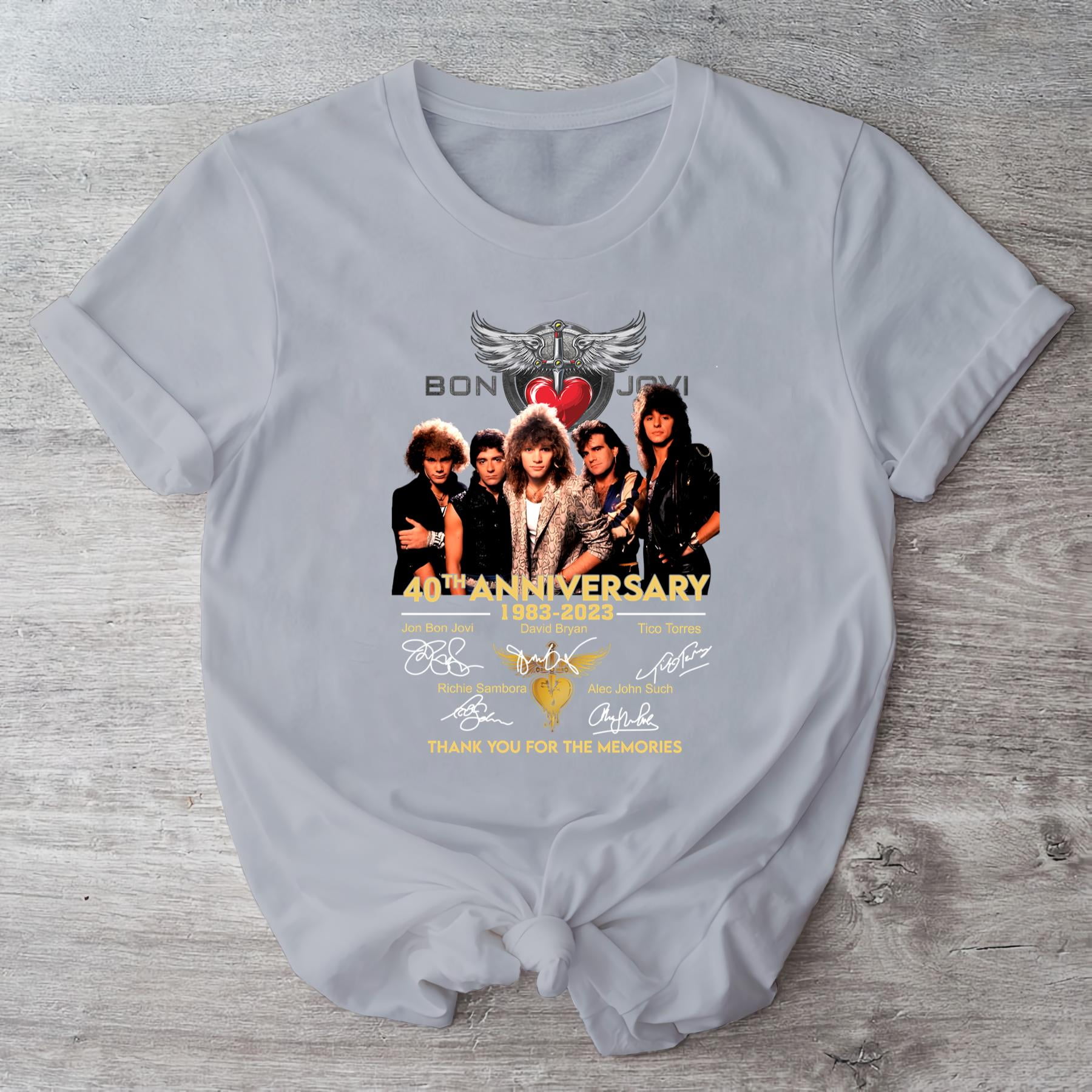 40 Years of Arena Rock Band-Inspired Shirt, 80s Music Fan Graphic Tour ...