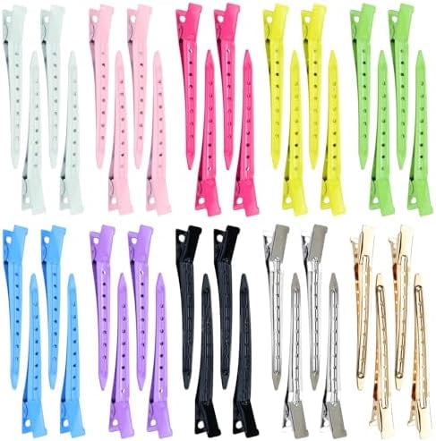 40 count 9cm/3.5" Hair Salon Hair Styling Clips with Holes Duckbill ...