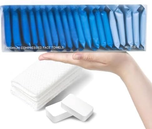 40 count Disposable Compressed Towels Tablets Large Size Portable ...