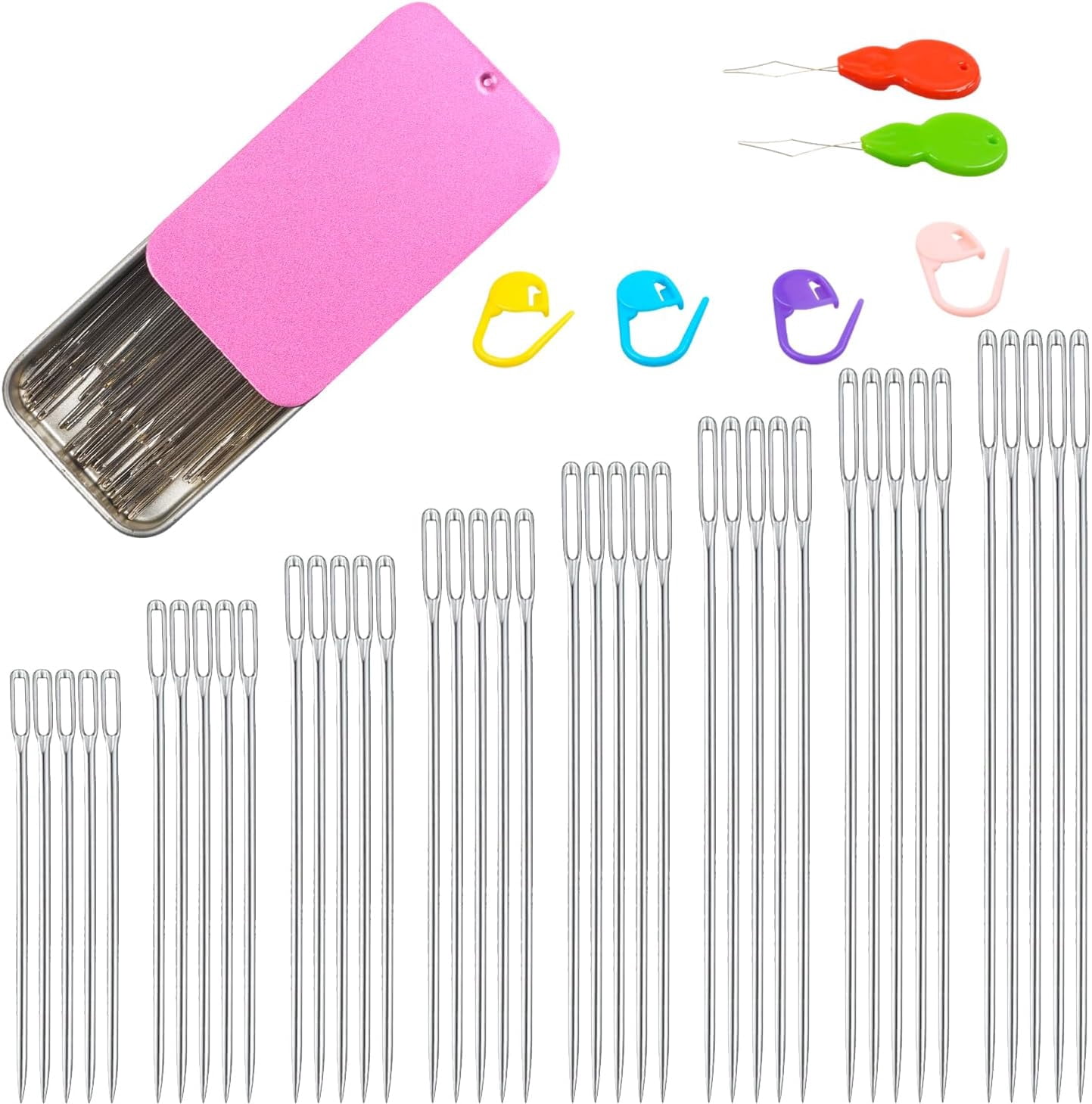 40 count Large Eye Sewing , 8 Sizes Hand Sewing , Embroidery , Leather ...