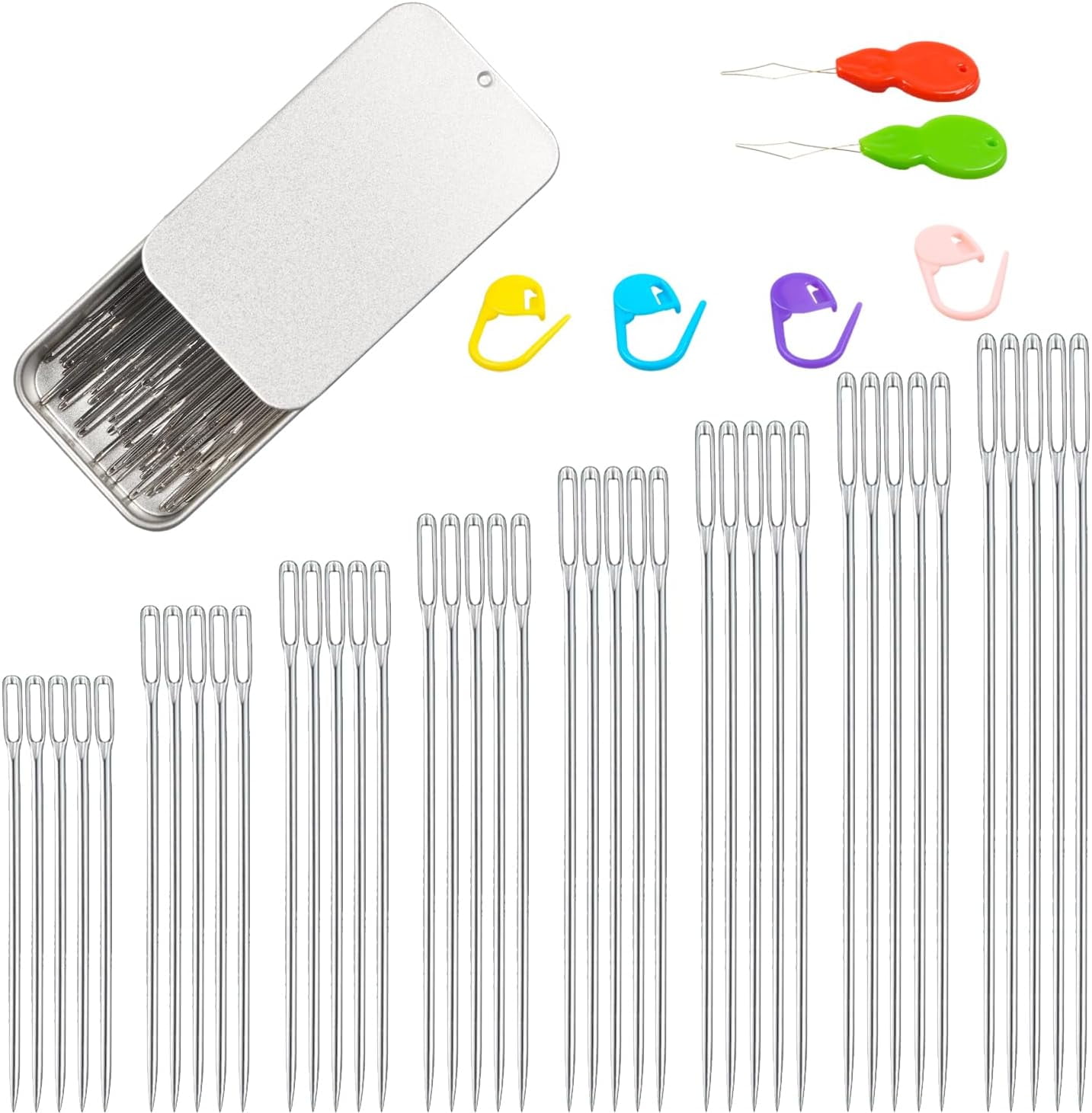 40 count Large Eye Sewing , 8 Sizes Hand Sewing , Embroidery , Leather ...