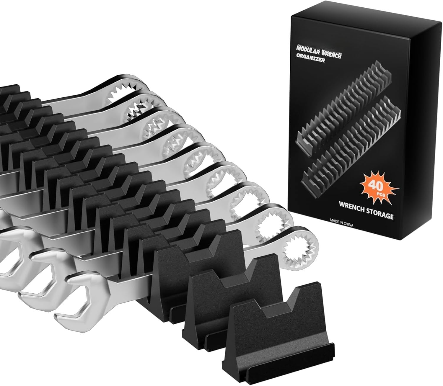 40 count Modular Wrench Organizer Wrench Holder - Wrench Tool ...