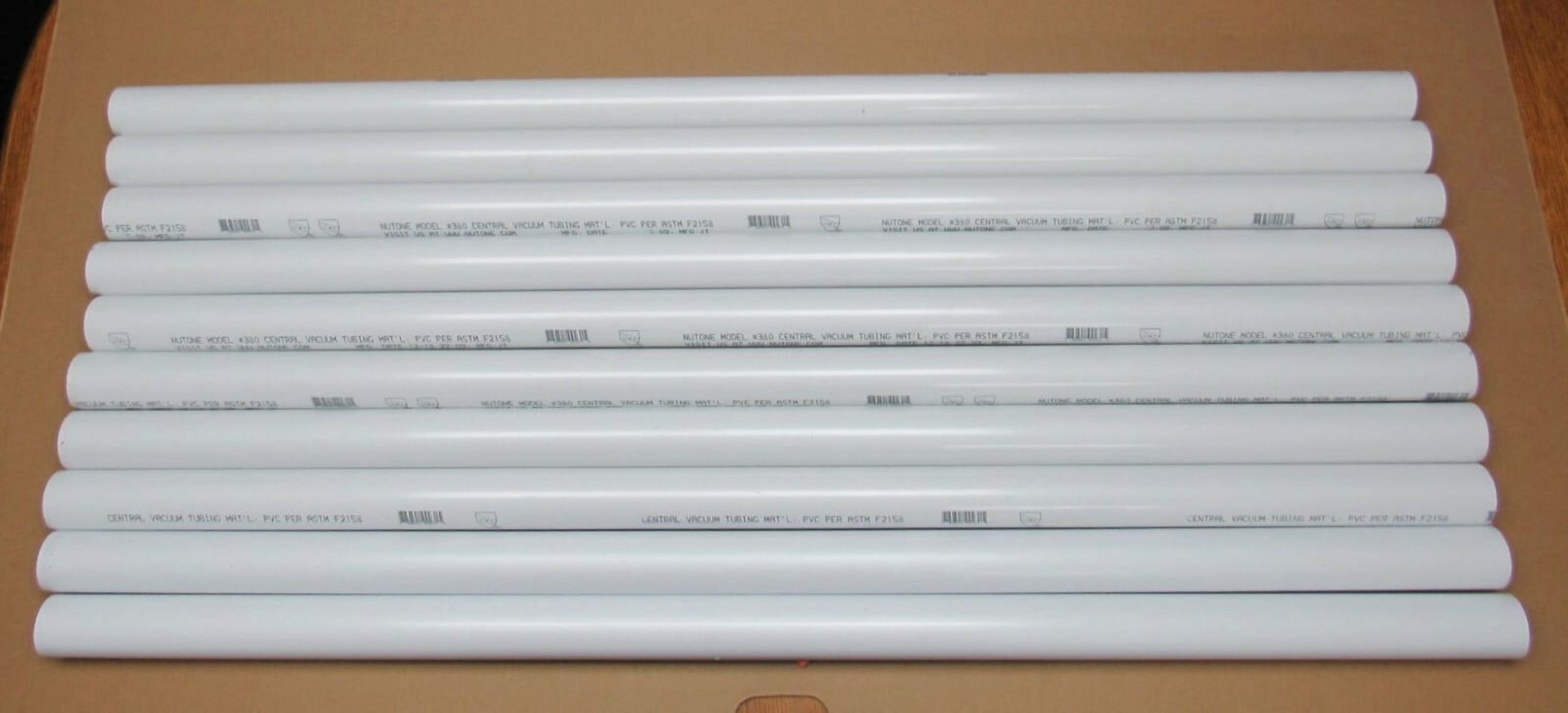 40 ft Central Vacuum PVC Pipe (10) sticks X 4 ft with (10) couplings ...