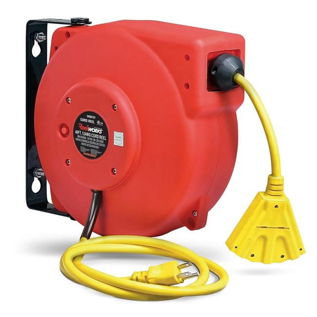 40 ft. Retractable Extension Cord Reel with 12AWG - Walmart.com