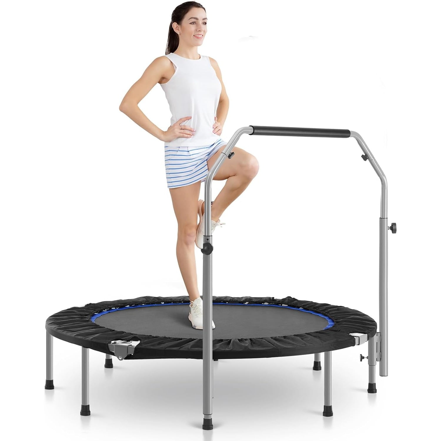 40" in/48 in Mini Fitness Trampoline - 330LBS Foldable Exercise ...