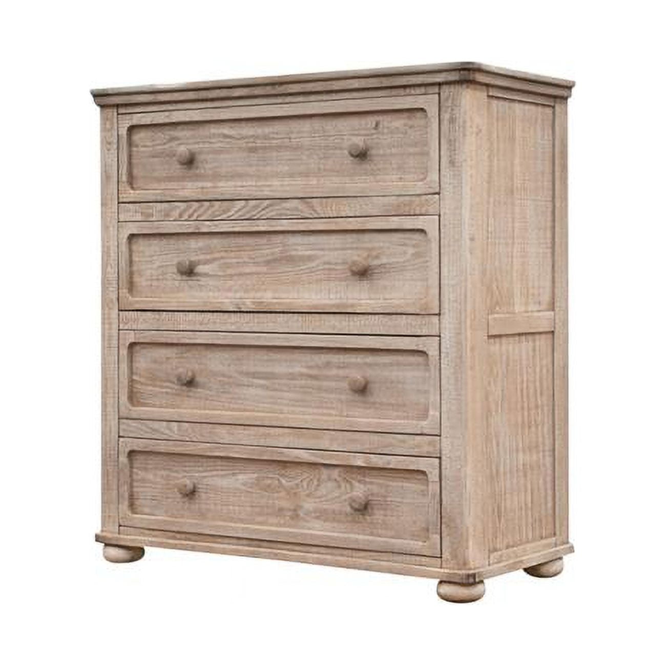 40 in. Natural Solid Wood Four Drawer Chest - Walmart.com