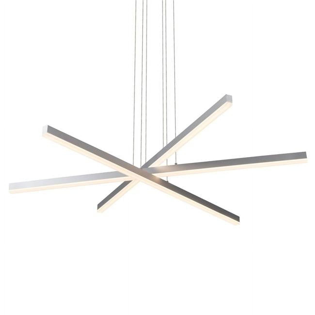 40 in. Sirius Integrated LED Pendant Lighting Fixture in Silver ...