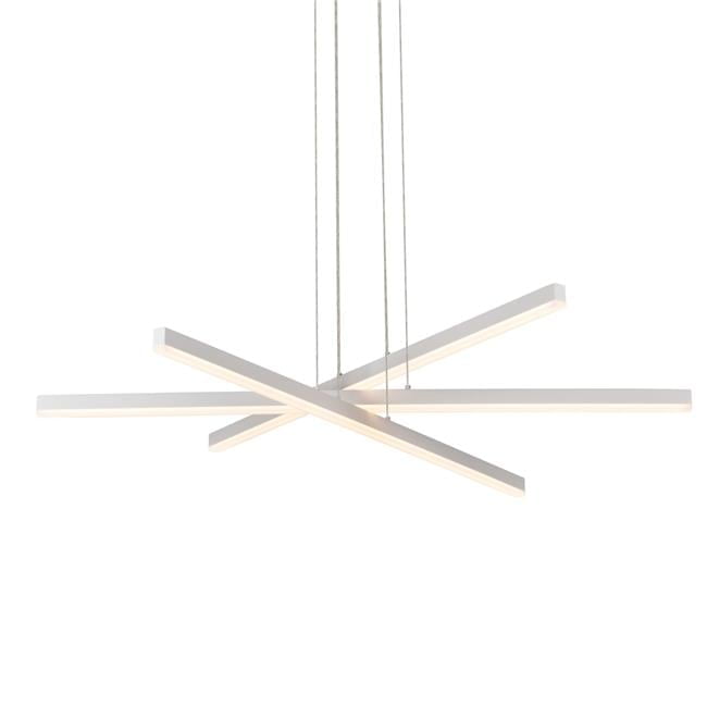 40 in. Sirius Integrated LED Pendant Lighting Fixture in White ...