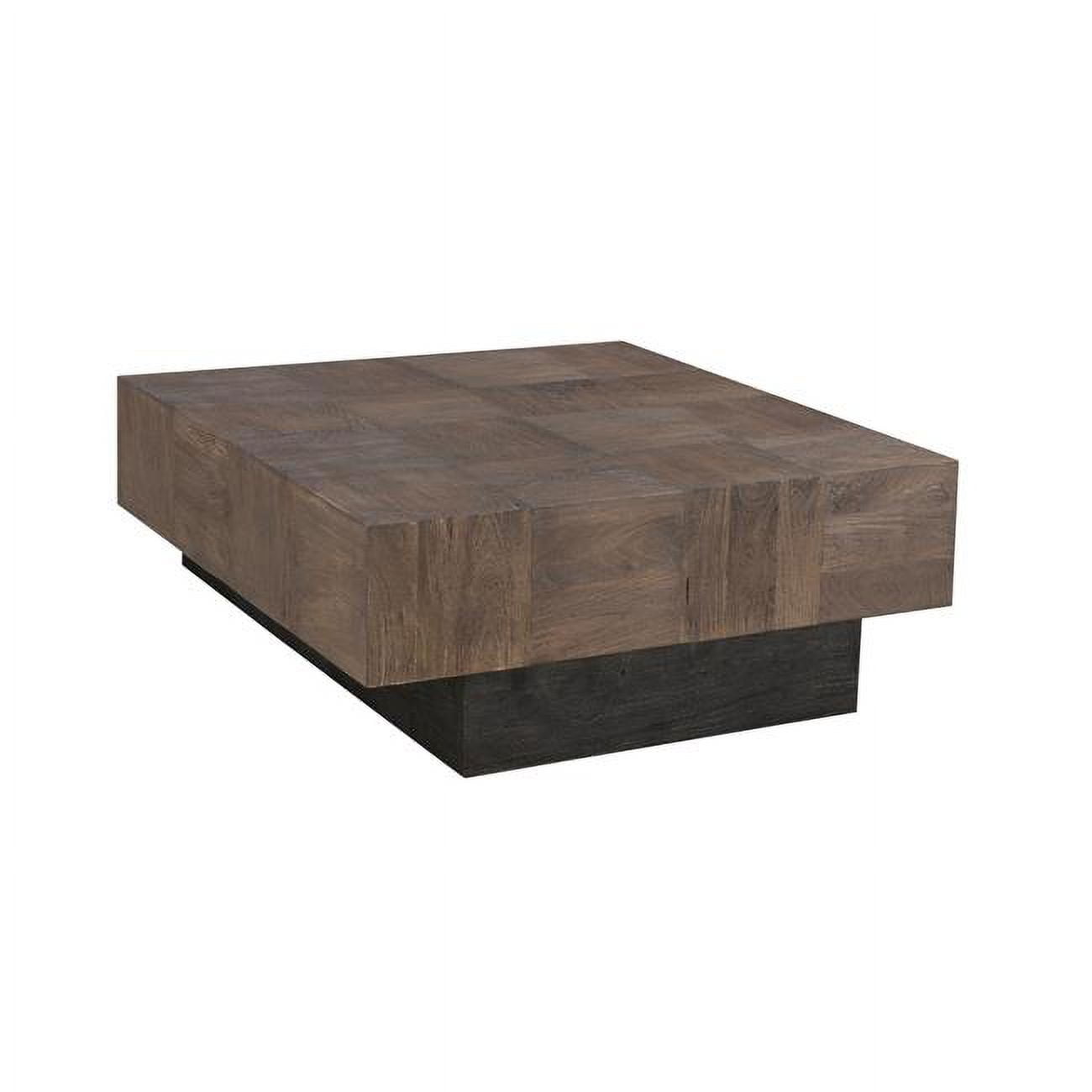 40 in. Solid Wood Square Coffee Table, Dark Brown & Black - Walmart.com