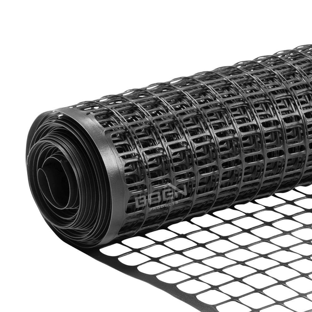 40 in. x 25 ft. Black Plastic Garden Fence Temporary Barrier Fence for ...