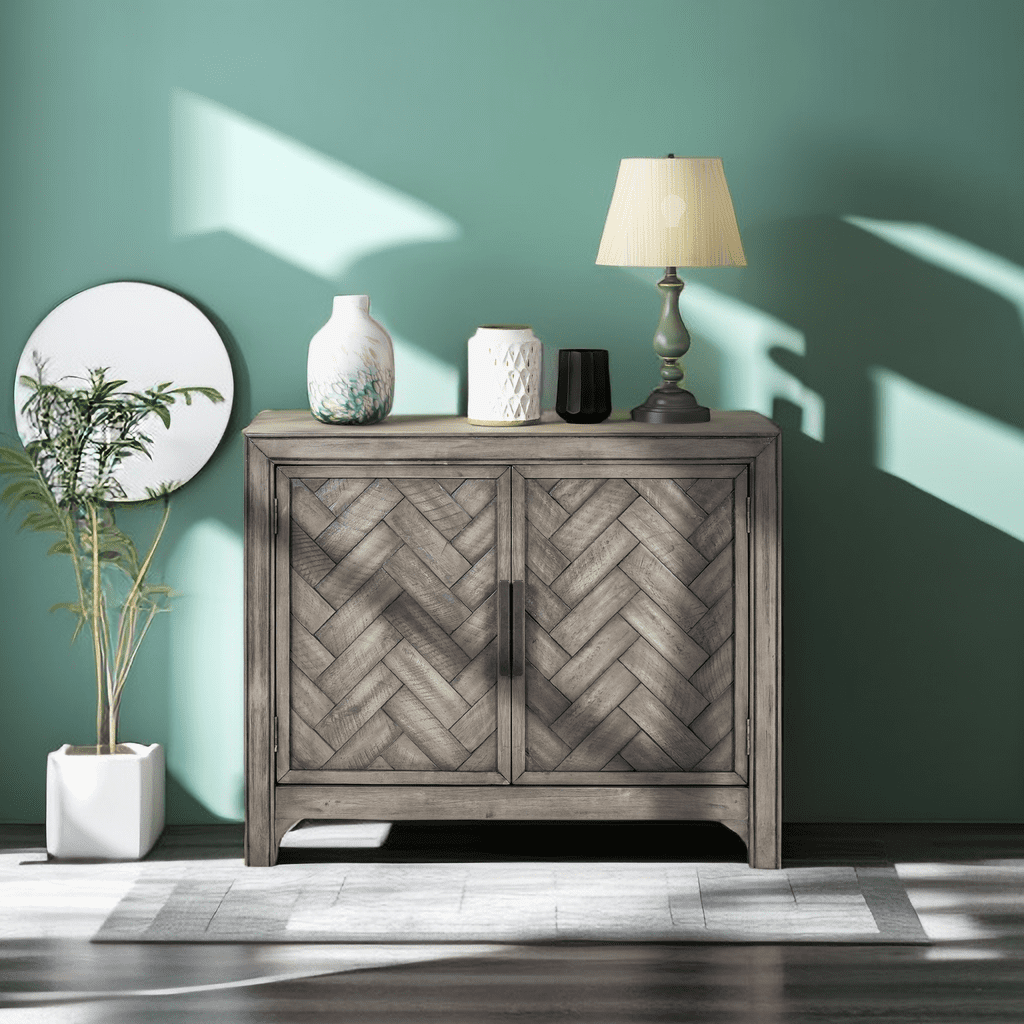 40 inch Accent Cabinets with Unique Design Doors,Small Storage Cabinet ...