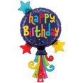 40 inch Betallic Happy Birthday Streamers Foil Mylar Balloon - Party ...